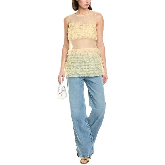 STAUD | Tops | Staud Womens Myrtle Top Yellow | Poshmark